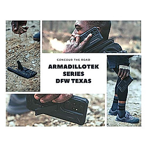 ArmadilloTek Vanguard Compatible with Samsung Galaxy S21 Ultra Case, Military Grade Full-Body Rugged with Built-in Kickstand [Screenless Version] - Black
