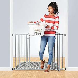 Summer Infant Extra Tall & Extra Wide Safety Gate, 29.5 - 53 Inch Wide & 38" Tall, for Doorways & Stairways, with Auto-Close & Hold-Open, Grey