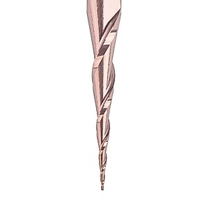 SpeTool Tapered Ball Nose End Mill 1/4" X 3" with 0.5mm Tip Diameter(0.25mm Radius) Ball Nose 5.26Deg Router Bit for CNC Machine Engraving Carving Bits H-Si Coated