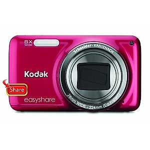 Kodak EasyShare M583 14 MP Digital Camera with 8x Optical Zoom and 3-Inch LCD - Red