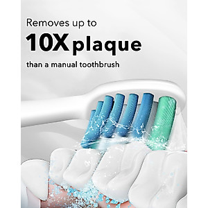 MySmile Electric Toothbrush for Adults, Rechargeable Sonic Electronic Toothbrush with 12 Brush Heads and Travel Case