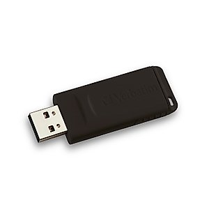 Verbatim 98698 64 GB Slider USB Drive - Black