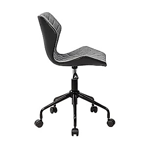 Techni Mobili Deluxe Modern Office Armless Task Chair, Grey 21.5D x 21W x 31H in