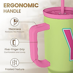 SANDJEST Stainless Steel Slider Tumbler With Handle 40oz & Jewelry Case with Initial Y