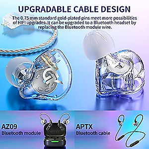 GK GST Wired Earbuds Headphones, in Ear Headphones Noise Cancelling, HiFi Earphones Stereo Bass IEM Type B Pin Earbuds(No Mic)