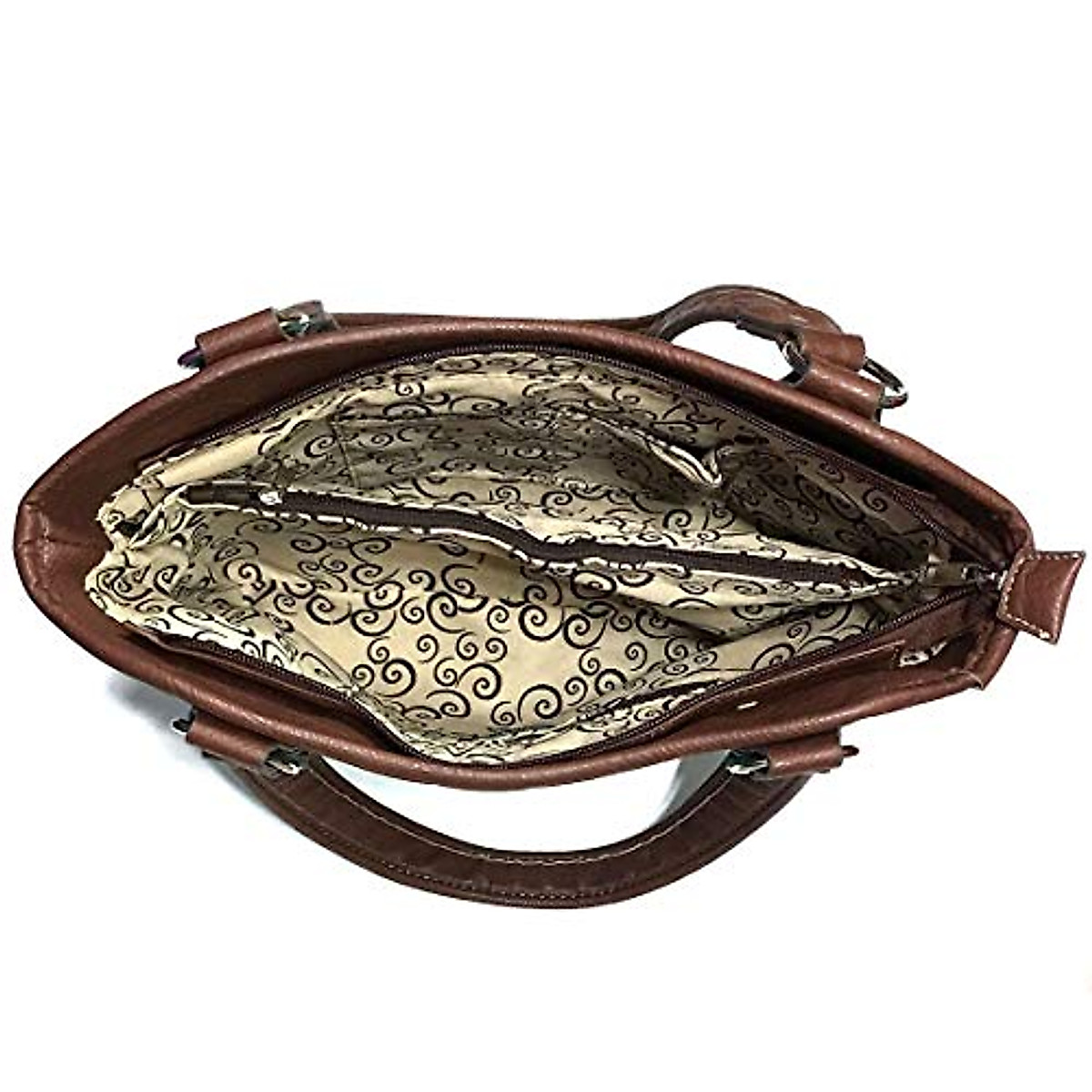 Zelris Spring Bloom Western Concho Women Conceal Carry Tote Handbag Purse (Turquoise)