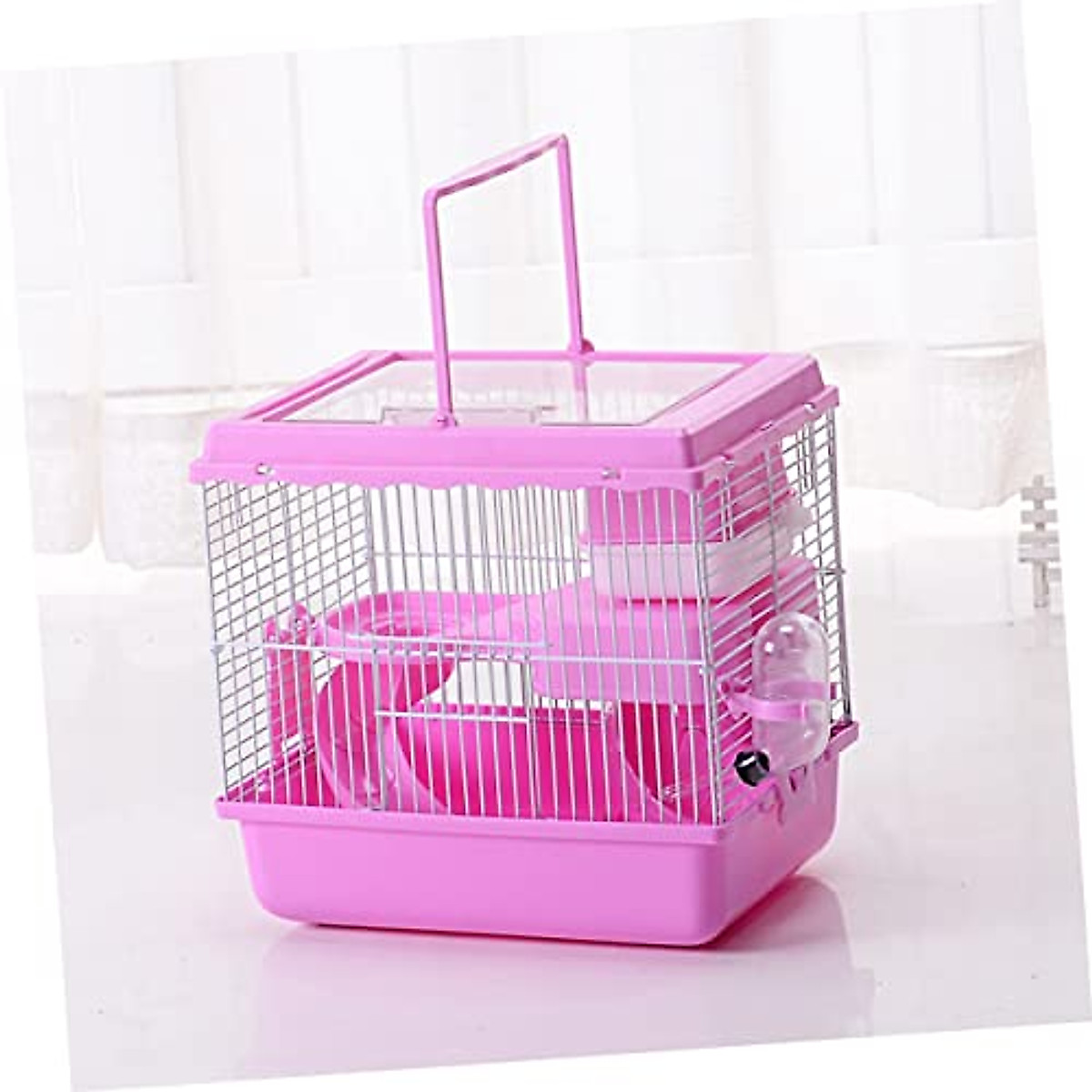 balacoo Hamster Cage Hamster Home Hamster Beds Guinea Cages Villa Cage for Small Pets Chinchilla Cage Pet Cage Hamster Cage Pink Transport Vehicle Travel Hamster Cages Pet House