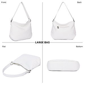 Montana West Hobo Bags for Women Purses and Handbags Classic Simple Top Handle Shoulder Satchel Bags MWC-085WH