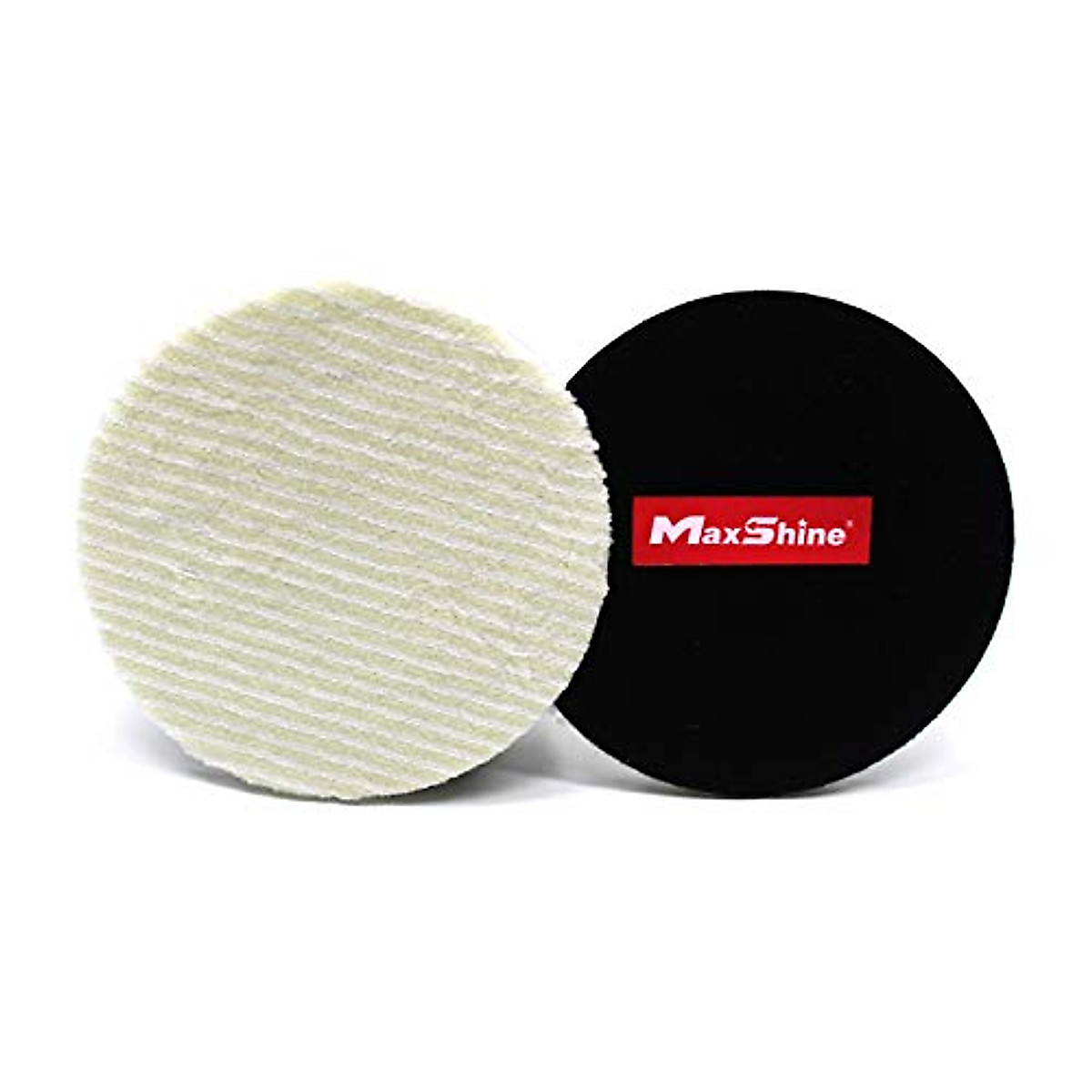 Maxshine 5” Cool Wool Polishing Pad – Hook and Loop, Wool & Microfiber Mix, Scientific Air-Cooling Layer, Best Polishing Results