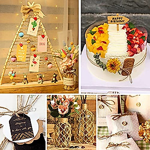 Anvin 984 Feet Cotton Twine Natural Jute Twine Packing Twines Bakers Twine Black Twine White Twine for Holiday Gift Wrapping Butchers Baking Arts and Crafts Gardening(Pack of 3, 10 Ply 2mm Thick)