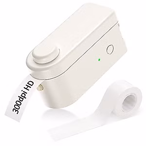 Makeid Label Maker Machine with Tape HD (300dpi), Portable Bluetooth L1 Label Printer Handheld Label Printer Custom Stickers with Multiple Templates for Home Office Organization Easy to Use