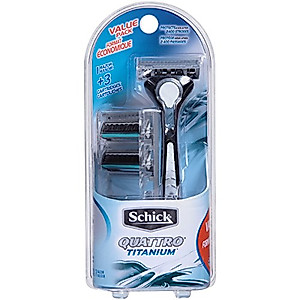 Schick Quattro Titanium Razor for Men Value Pack