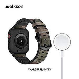 elkson Compatible with Apple Watch 44mm Bumper Case, Quattro Series Rugged Case for Apple Watch SE 2 and iWatch Series 6 5 4, Military Grade Durable Protective Cover, Flexible Shock Proof, White