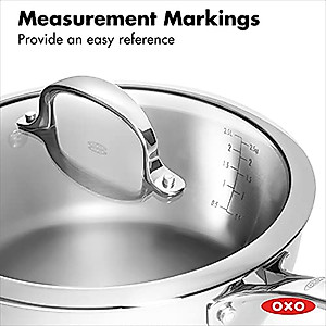 OXO Good Grips Tri-Ply Stainless Steel Pro 3.5QT Covered Saucepan