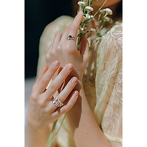 Yiyang Wrap Silver Rings for Women Promise Gifts Birthday Jewelry for Her Inspirational (Choose joy)