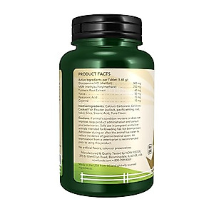 NOW Foods Pet Health, Joint Support Supplement, Formulated for Cats & Dogs, NASC Certified, 90 Chewable Tablets