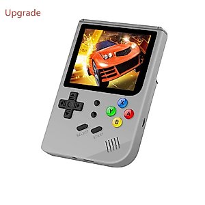 Neutral Handheld Game Console，Mini Hand-Held Game Player Retro Game 300 Game Console RG300 Retro Game Hand-Held 16G Internal 3 Inch Video Game Console Best Gift Tony System(Gray)