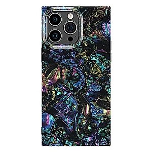 Cocomii Square Case Compatible with iPhone 13 Pro - Slim, Glossy, Opalescent Pearl, Iridescent Glitter, Easy to Hold, Anti-Scratch, Shockproof (Abalone)