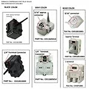 EQUIPMENT DOCTOR US CK910010004 fits Embraco Compressor Start Relay + Capacitor (Terminal 1/4", Gray)