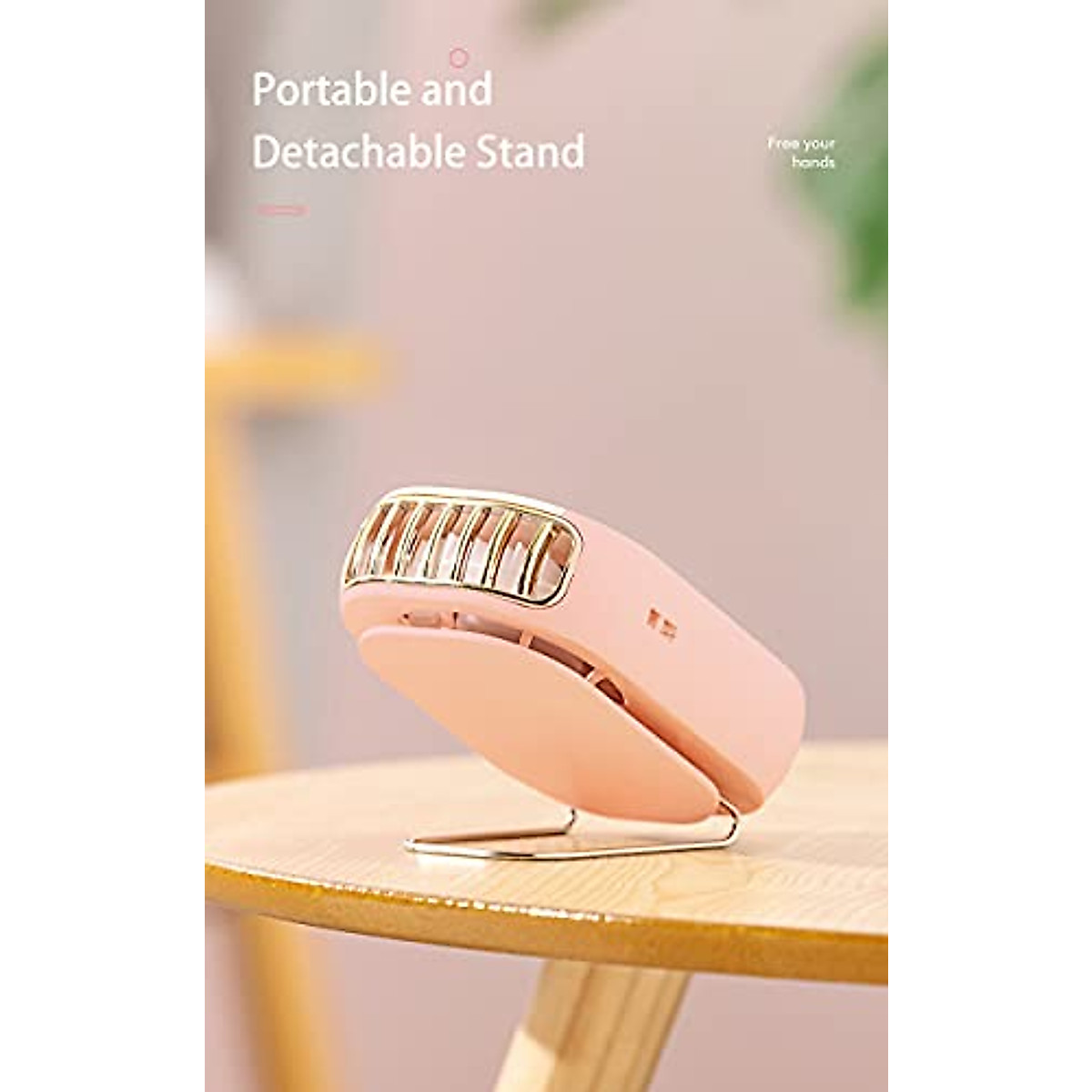 Amadething Portable Neck fan, Rechargeable Personal Cooling Device,portable fan for travel , portable fan handheld, mini fan portable, Necklace Fan, Fan Necklace with 3 Wind Speed (Green)