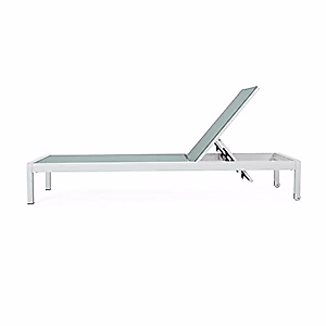 Christopher Knight Home Vanessa Coral Outdoor Chaise Lounges (Set of 2), Green and White