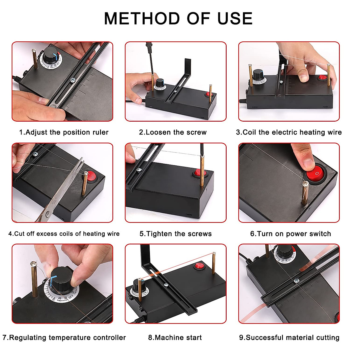 ERYUE Ribbon Cutter, Home Use Hot Ribbon Cutter Machine DIY Rope Band Craft DIY Manual Cut Tool