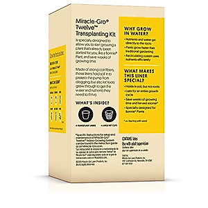 Miracle-Gro Twelve Transplanting Kit, Includes 4 Coir Liners and 4 Large Net Cups - Use Twelve Indoor Growing System - Designed for Growing Plants in Hydroponic Systems (Pack of 2)