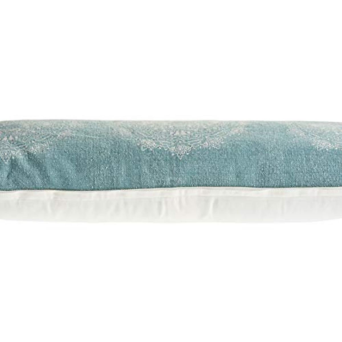 LR Home Ornate Tri-Medallion Throw Pillow, 14" x 36", Teal/Cream