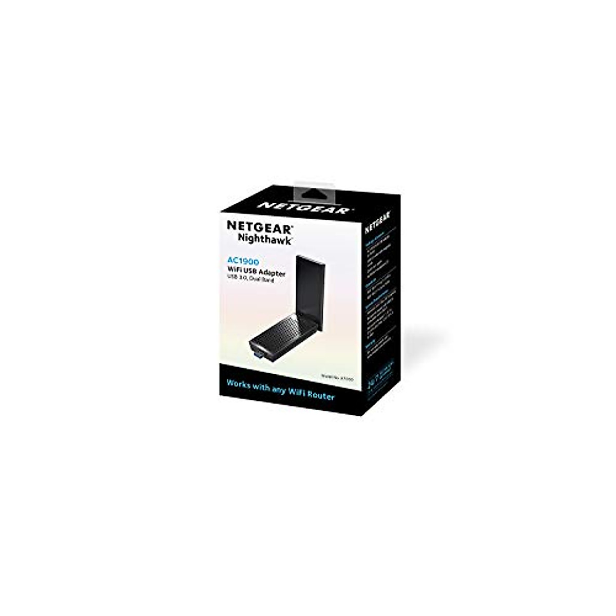 NETGEAR AC1900 Wi-Fi USB 3.0 Adapter for Desktop PC | Dual Band Wifi Stick for Wireless internet (A7000-10000S)