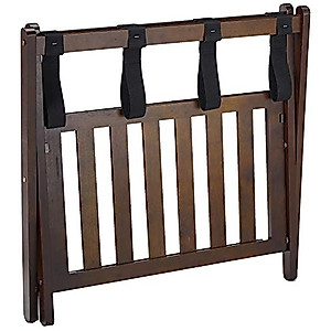 Winsome Remy Shelf Luggage Rack, Cappuccino & Wood Scarlett Storage/Organization, Antique, Walnut