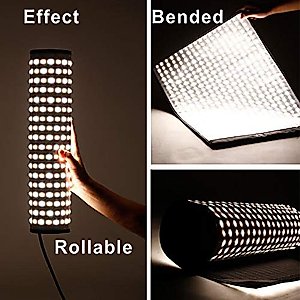 Falcon Eyes Bi-Color RX-18TD Kit Bi-Color Flexible LED Photo Light + RX-18OB Extended Softbox + RX-18SBHC Honeycomb Grid Softbox
