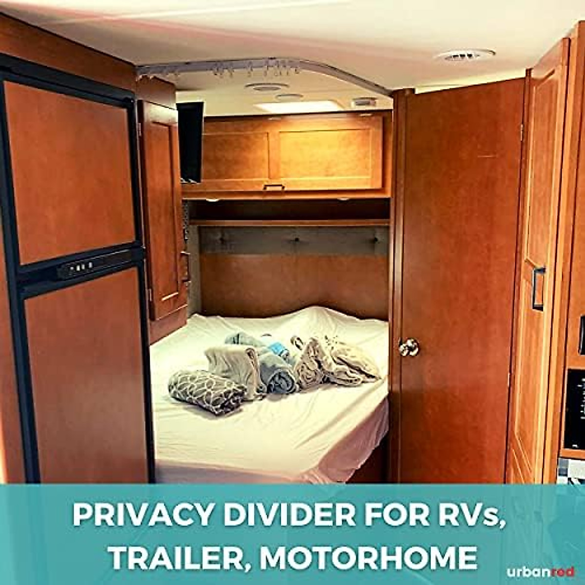 UrbanRed Flexible Bendable Ceiling Curtain Track, 5 Meters (16.4FT), Ceiling Track Ceiling Mount for Curtain Rail with Track Curtain System, RV Curtain Track, Room Divider, Ceiling Track for Curtains