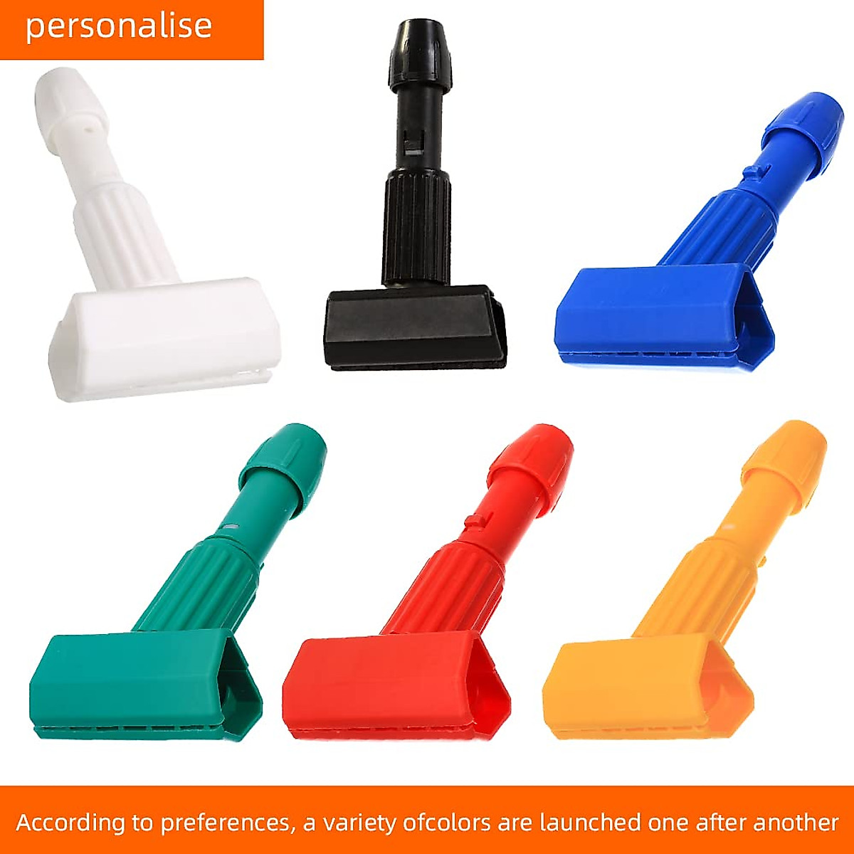 Commercial Mop Clamps-Quick Change Head Mop Handle -Heavy Duty Mop Head Replacement Holder Change Mop Handle -Commercial Gripper Mop Wet Mop Handle (KL-ZJ-RED)