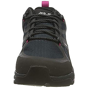 Jack Wolfskin Women's Force Striker Texapore Low Hiking Shoe Boot, Phantom/Pink, 10.5