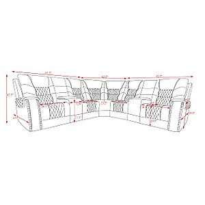 Kingway Sofas, 2 Recliner Seat, Brown