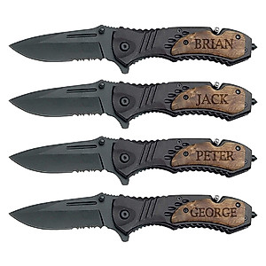 Krezy Case Set of 4,Personalized groomsmen gift pocket knife, Engraved groomsmen gift knife, Engraved groomsmen gift pocket knife, Engraved knife for groomsmen