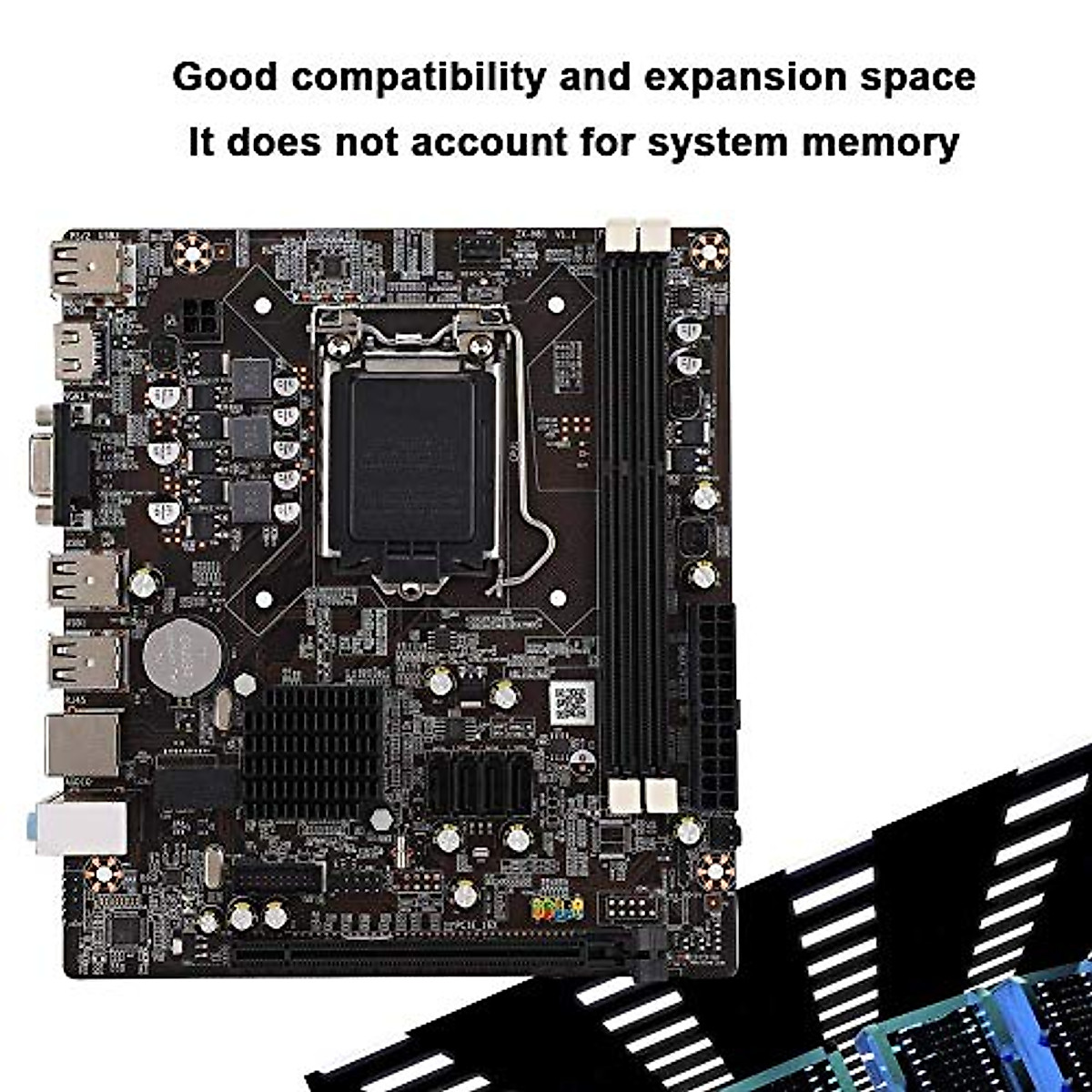 Desktop Motherboard for Intel H81, CPU for Intel LAG 1150 2DDR3 1600/1333/1066Mhz Memory 1PCI E×16 Motherboard with SATA 2.0 USB 2.0 Support VGA& Dual Output