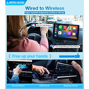 CarPlay Wireless Adapter, CarPlay Box Supports NetfIix/YouTube/Tiktok/Disney+/Hulu, Apple CarPlay/Android Auto Wireless Adapter 2024 Newest, Ai Box for Factory Wired CarPlay Cars from 2015