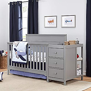 Carter's by DaVinci Dakota 4-in-1 Crib and Changer Combo in Grey, Greenguard Gold Certified