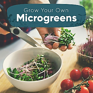 Organic Microgreens Seeds for Sprouting Variety Pack - 100% USDA Organic Sprouting Seeds - 10 Heirloom Seed Packets & Plant Markers