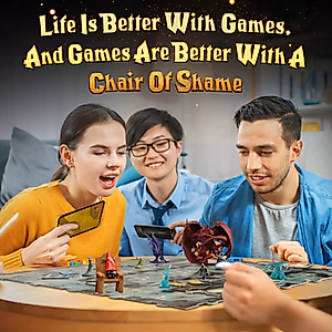 DND Dice Jail | Chair of Shame & Dunce Hat | Free Mystery Die | Great Accessories or Gift for Game Masters & Players in Your Party | Compatible with Dungeons & Dragons Tables | Fits Die Size D4-D20