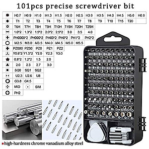 Precision Screwdriver Set, Lifegoo 122pcs Magnetic Repair Tool Kit for iPhone Series/Mac/iPad/Tablet/Laptop/Xbox Series/PS3/PS4/Nintendo Switch/Eyeglasses/Watch/Cellphone/PC/Camera/Electronic
