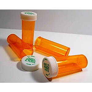 Plastic Prescription Vials/Bottles 50 Pack w/Caps Smallest 6 Dram Size-Pharmaceutical Grade-The Ones We Sell to Pharmacies, Physicians, Hospitals, Labs