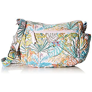 Vera Bradley Women's Cotton on the Go Crossbody Purse, Rain Forest Canopy - Recycled Cotton, One Size