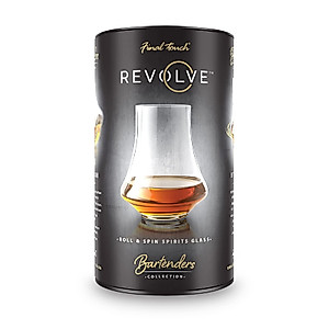 Final Touch Revolve Spinning & Rotating Spirits Tasting Glass for Whiskey, Gin, Rum, Tequila & Other Spirits (LFG4141)