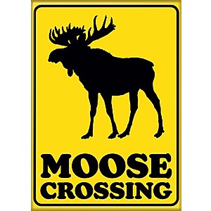 Ata-Boy Canada Magnet - Moose Crossing 2.5" x 3.5" Magnet for Refrigerators, Whiteboards & Locker Decorations…