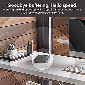 Wyze AXE5400 Tri-Band Wi-Fi 6E Mesh Router Pro, Covers up to 4000 Sq. Ft, 150+ Devices, Replaces Legacy Routers for Whole Home Coverage, Supports Wired Backhaul, 1x1 Gbps & 2x1 Gbps Ports - 2 Pack