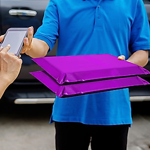 Metronic Poly Mailers 10x13 100 Pcs, Large Shipping Bags for Clothing | Strong Adhensive Mailing Bags for Small Business, Shipping Envelopes, Tear-resistant Packing Bags in Purple