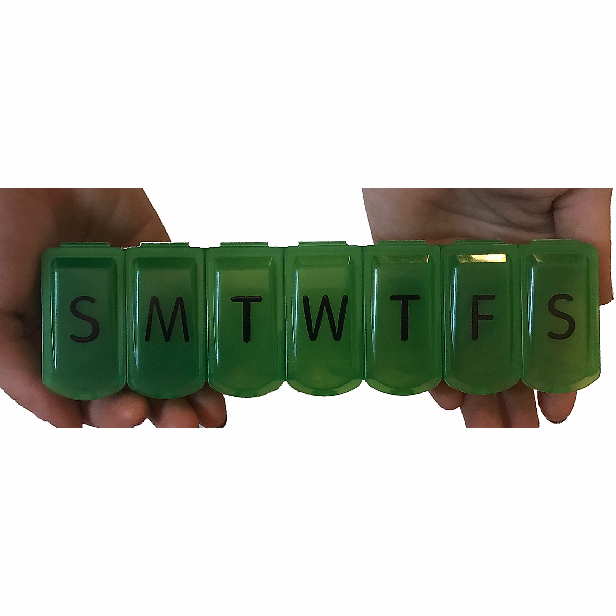 Apex 7-Day Ultra Bubble-Lok Pill Organizer (XL, Kelly Green)