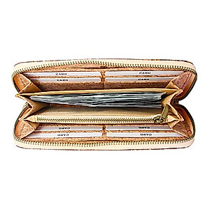 boshiho Vegan Cork Wallets Purse Handbags for Womens Eco Friendly Cork Cell Phone Clutch Bag (Pattern B)